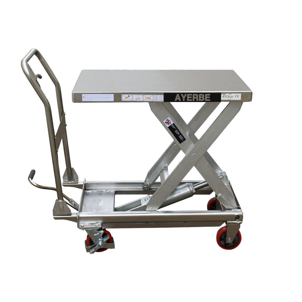 Lyftbord Manuellt AY 450 MH INOX 800x500mm - Lyom